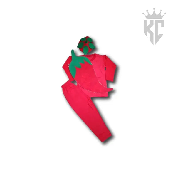 Handmade Red Chilli Costume – Brand-New Vegetable Outfit – Kaka Costumes
